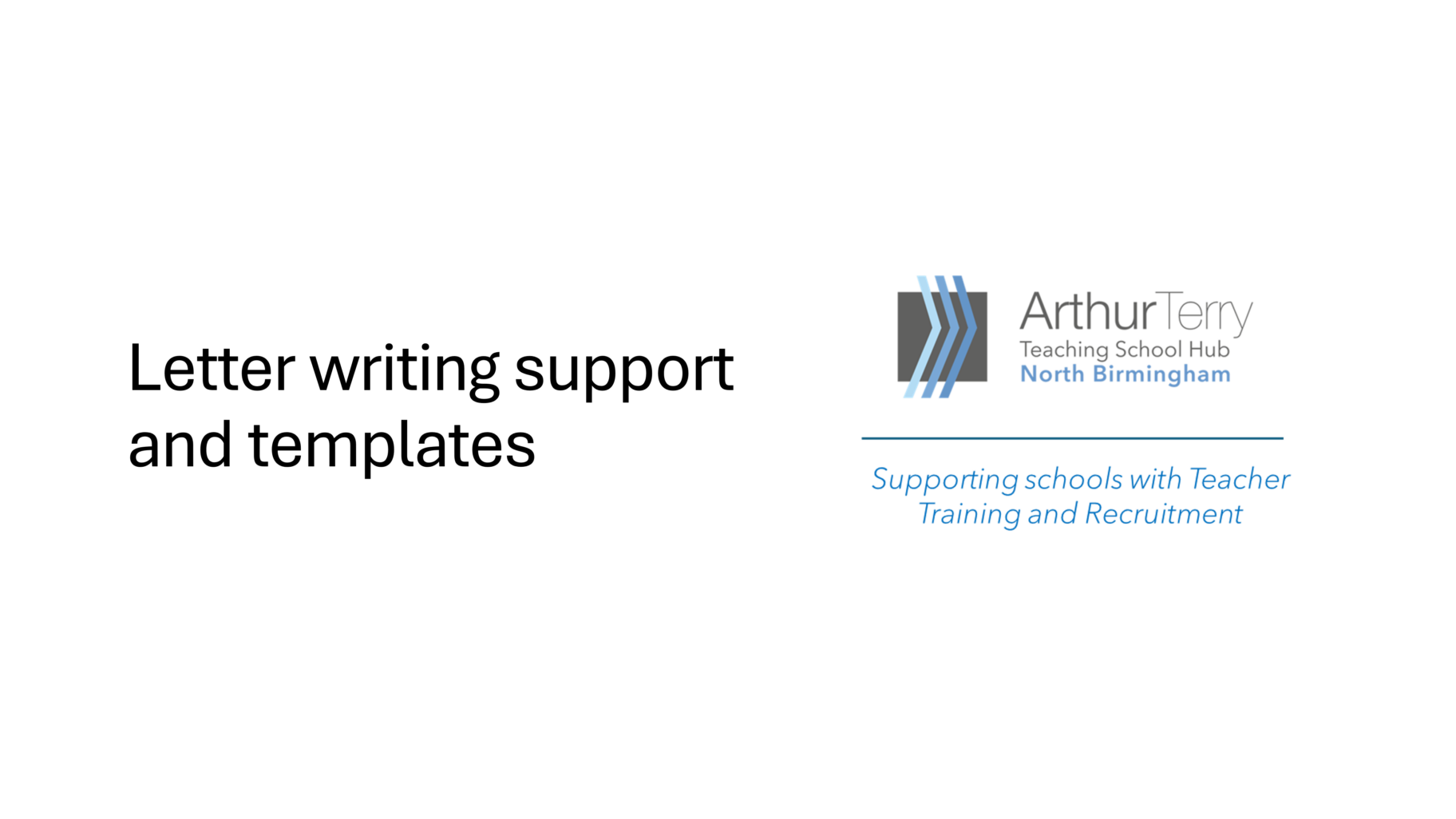 Sample and Template Letters - Arthur Terry Teaching School